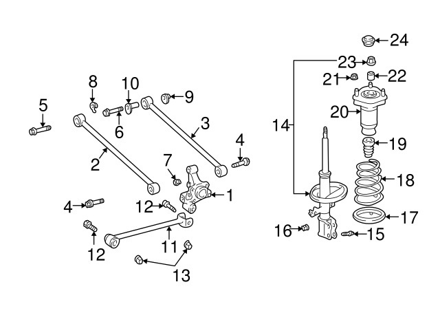 4875048040 ОПОРА ЗАДНЕГО АМОРТИЗАТОРА ПРАВАЯ. TOYOTA LEXUS | Запчасти ...