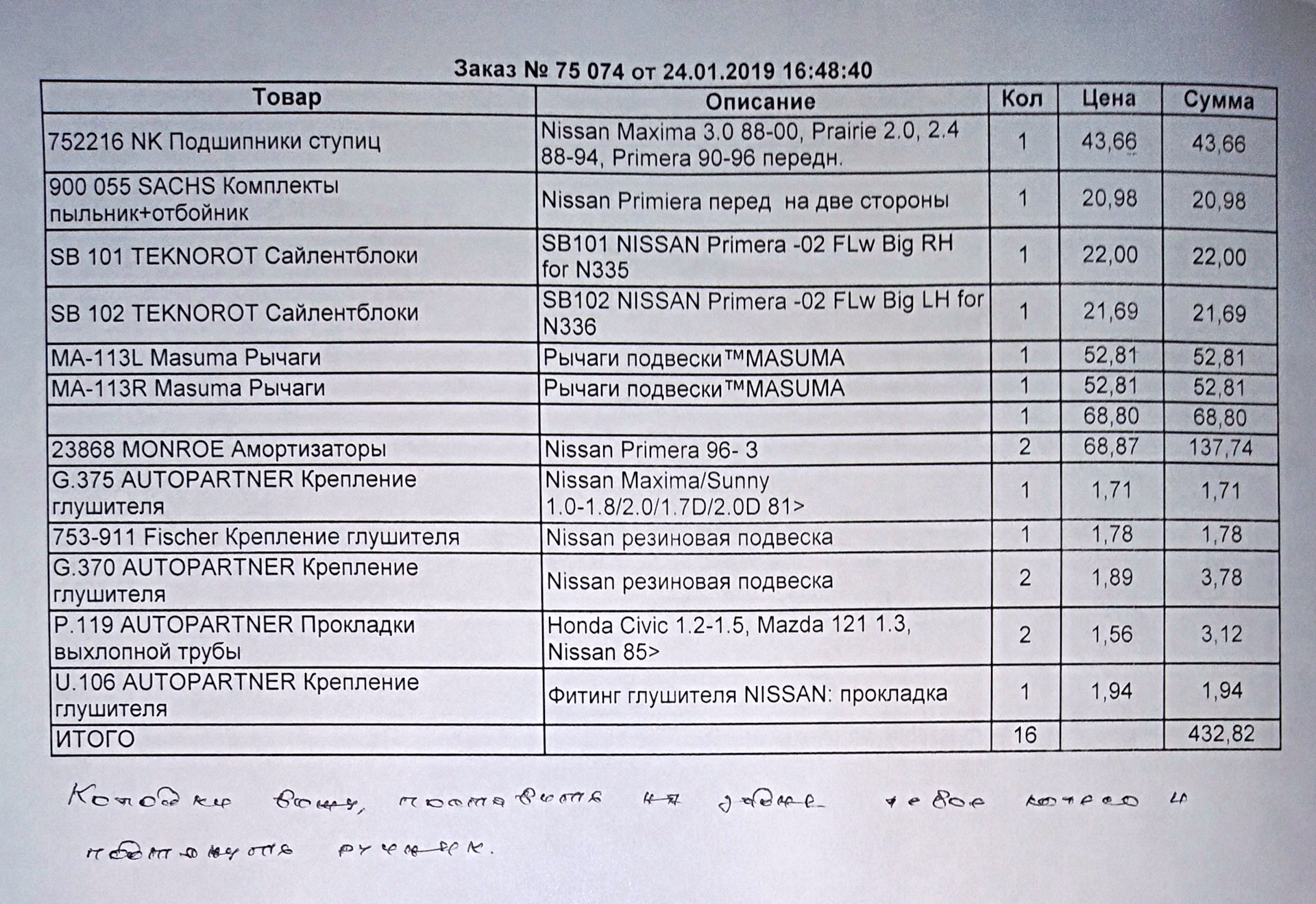 Ремонт подвески и выхлопной — Nissan Primera (P11-144), 1,8 л, 1999 ...