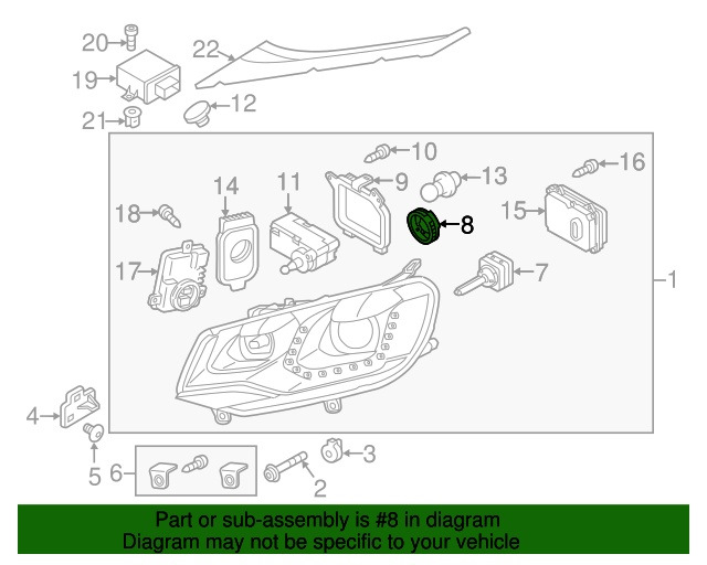 8P0941621 Крепежное кольцо газоразряд- VAG | Запчасти на DRIVE2