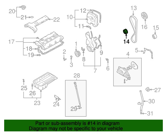 2441023500 Шкив натяжителя ремня грм KIA HYUNDAI | Запчасти на DRIVE2