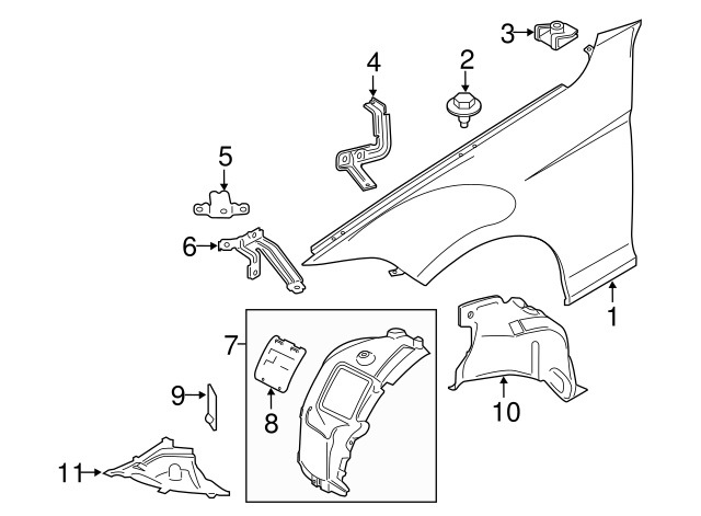 41357284650 Кронштейн крыла П Пд 2 BMW | Запчасти на DRIVE2