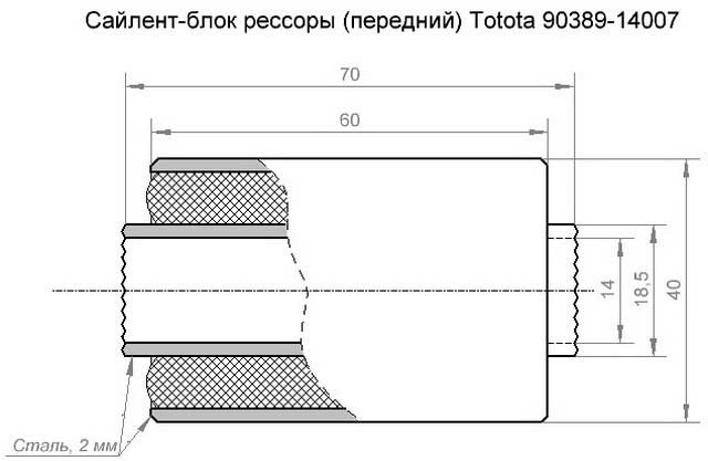 9038914007 Сайлентблок задней рессоры TOYOTA LEXUS | Запчасти на DRIVE2