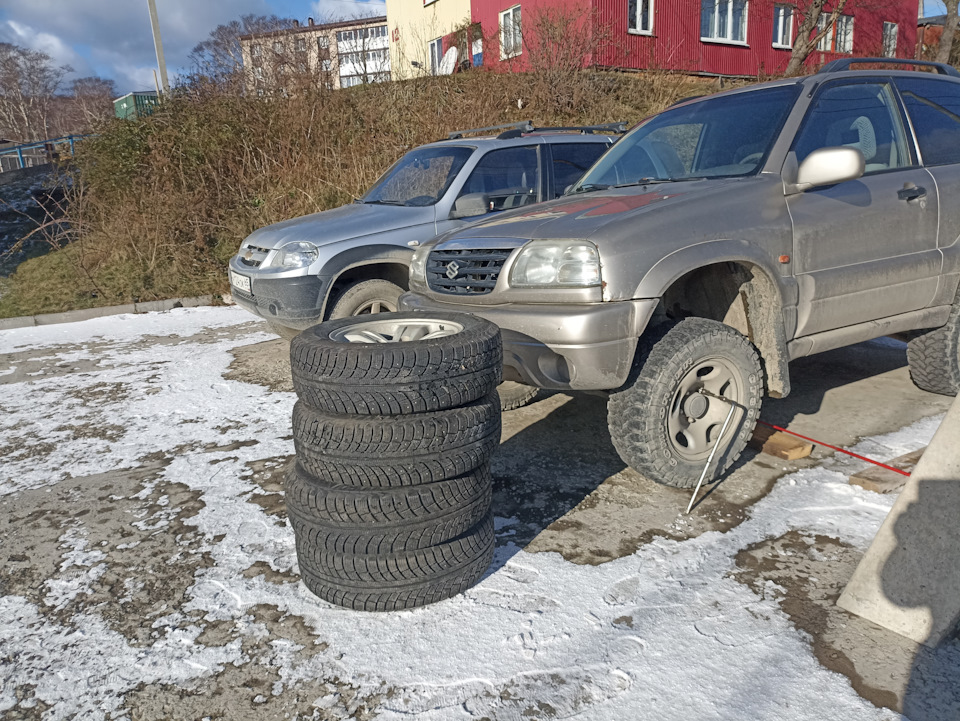 80. Опять зима, опять шипы… — Suzuki Grand Vitara (1G), 1,6 л, 2002 ...