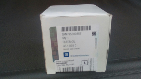 95509857 Масляный фильтр GM | Запчасти на DRIVE2