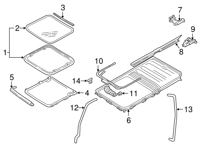 MN142564 Стекло люка в сборе Mitsubishi | Запчасти на DRIVE2
