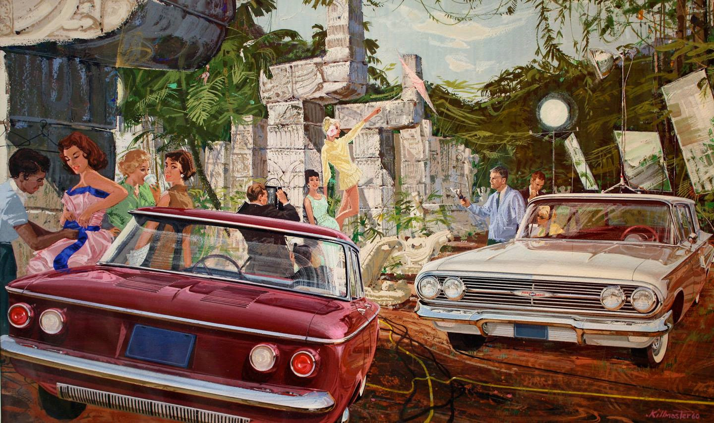 1961 Buick и другие классические американские автомобили в иллюстрациях ...