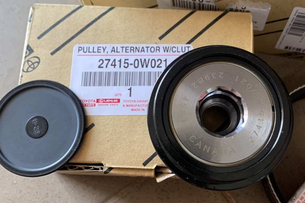 Натяжитель и муфта генератора 2AR-FE — Toyota Camry (XV50), 2,5 л, 2016 ...