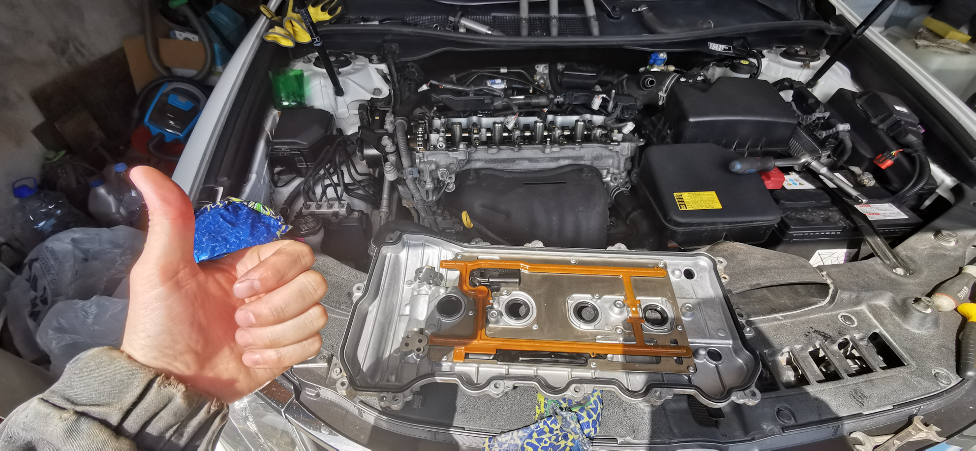 Замена прокладок клапанной крышки + чиста сетки vvt-i — Toyota Camry ...