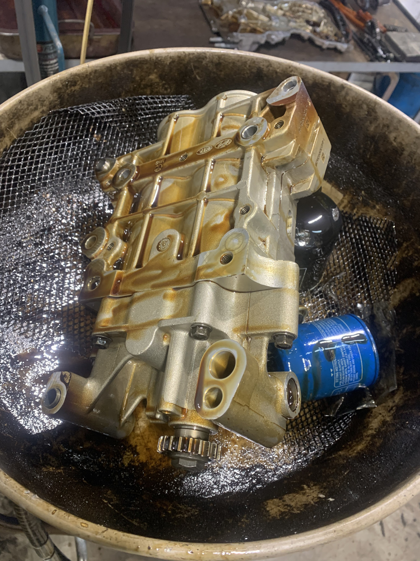 Установка комплекта масляного насоса от G4KD. Замена комплекта цепи ГРМ ...