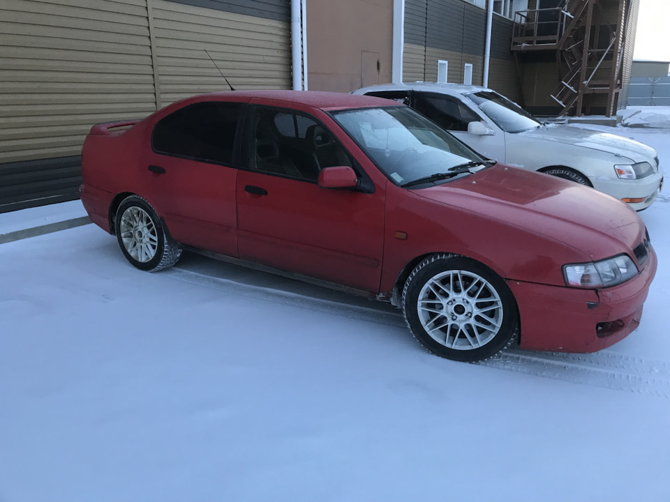 2.Стойки и пружины Tein.Бочка глушителя. — Nissan Primera (P11), 2 л ...
