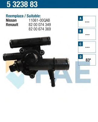 8200674369 Термостат Рено Trafic Master 1.9DCi RENAULT | Запчасти на DRIVE2