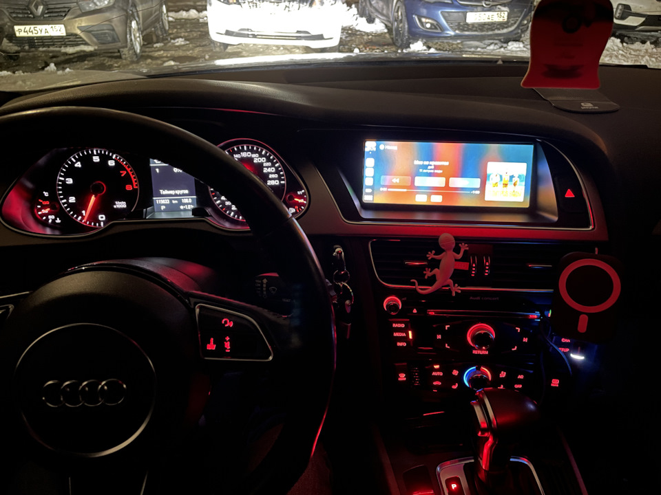 Мультимедиа на Android с CarPlay — Audi A4 Allroad (B8), 2 л, 2014 года ...