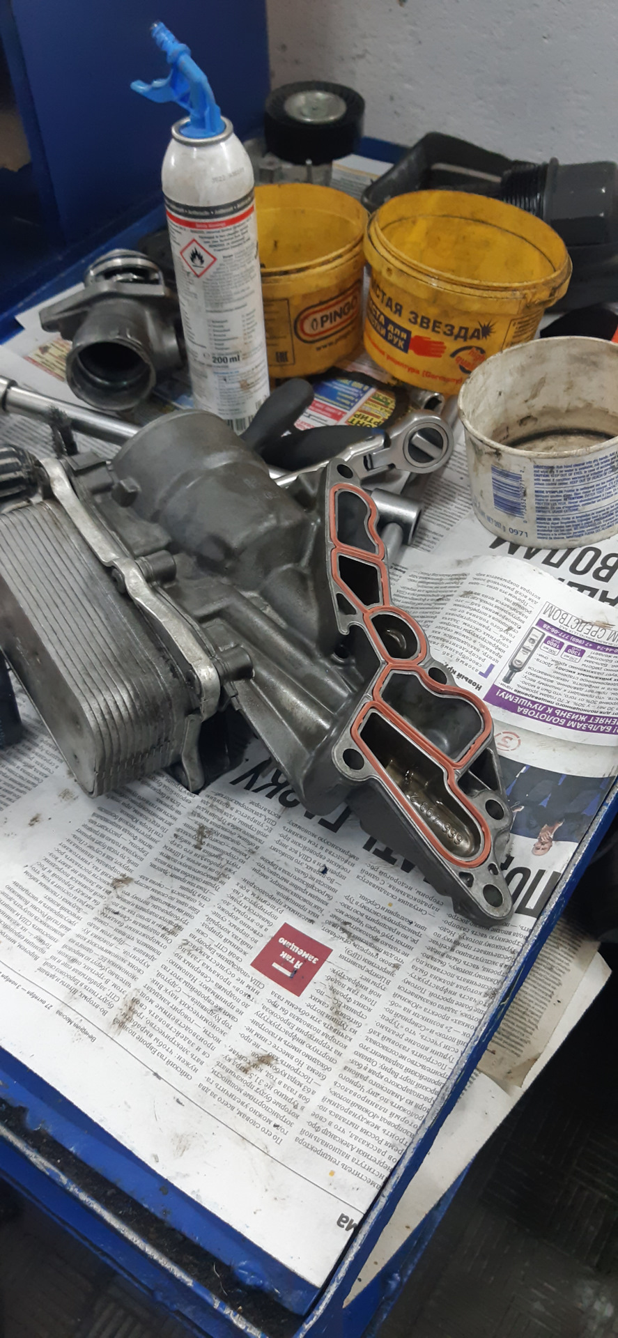 W164.186 прокладки теплообменника. — Mercedes-Benz M-Class (W164), 3,5 ...