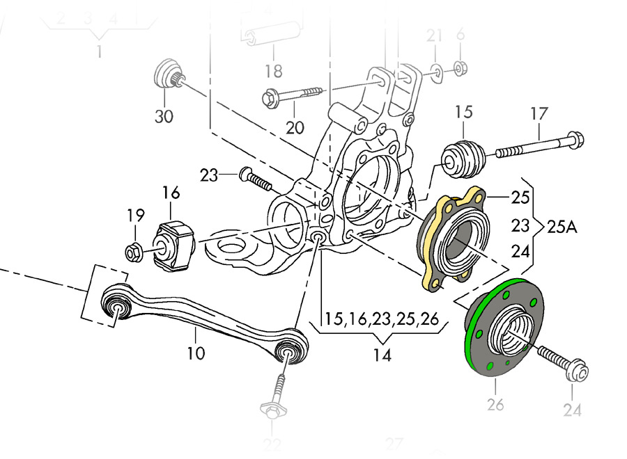 Избавление от гула. Замена подшипника ступицы. — Audi A8 (D4), 4 л ...