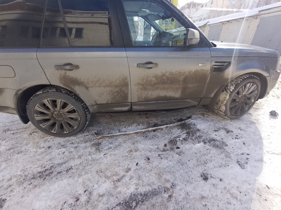 Пороги из нержавеющей стали. — Land Rover Range Rover Sport (1G), 3 л ...