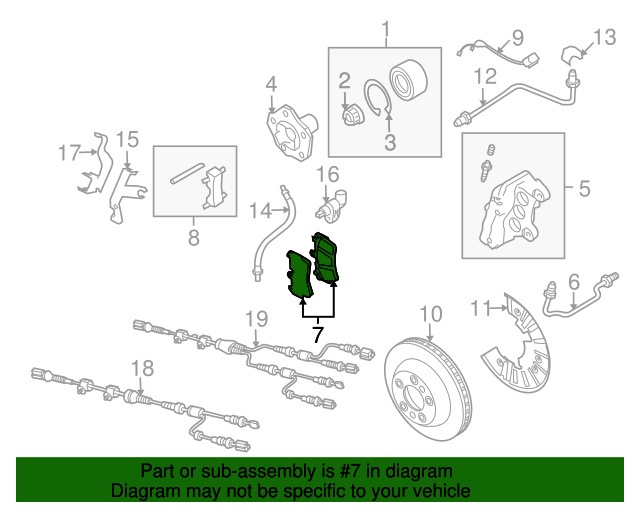 7L0698151E Колодки тормозные VAG | Запчасти на DRIVE2