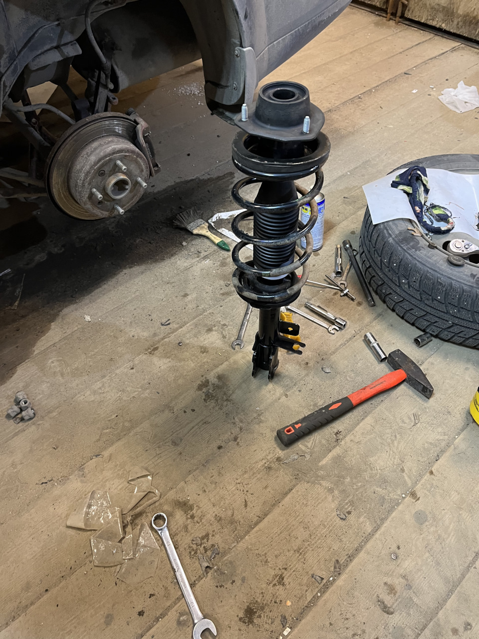 Замена задних амортизаторов — Chevrolet Lacetti Sedan, 1,4 л, 2010 года ...