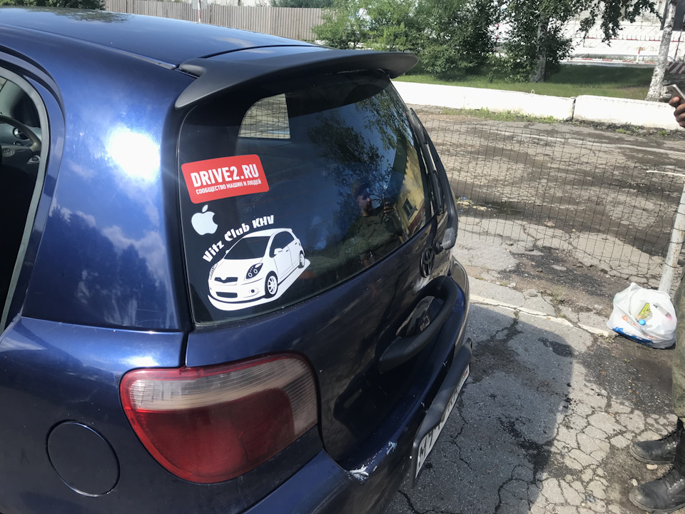 Спойлер и ручка багажника — Toyota Vitz (10), 1 л, 1999 года | тюнинг ...