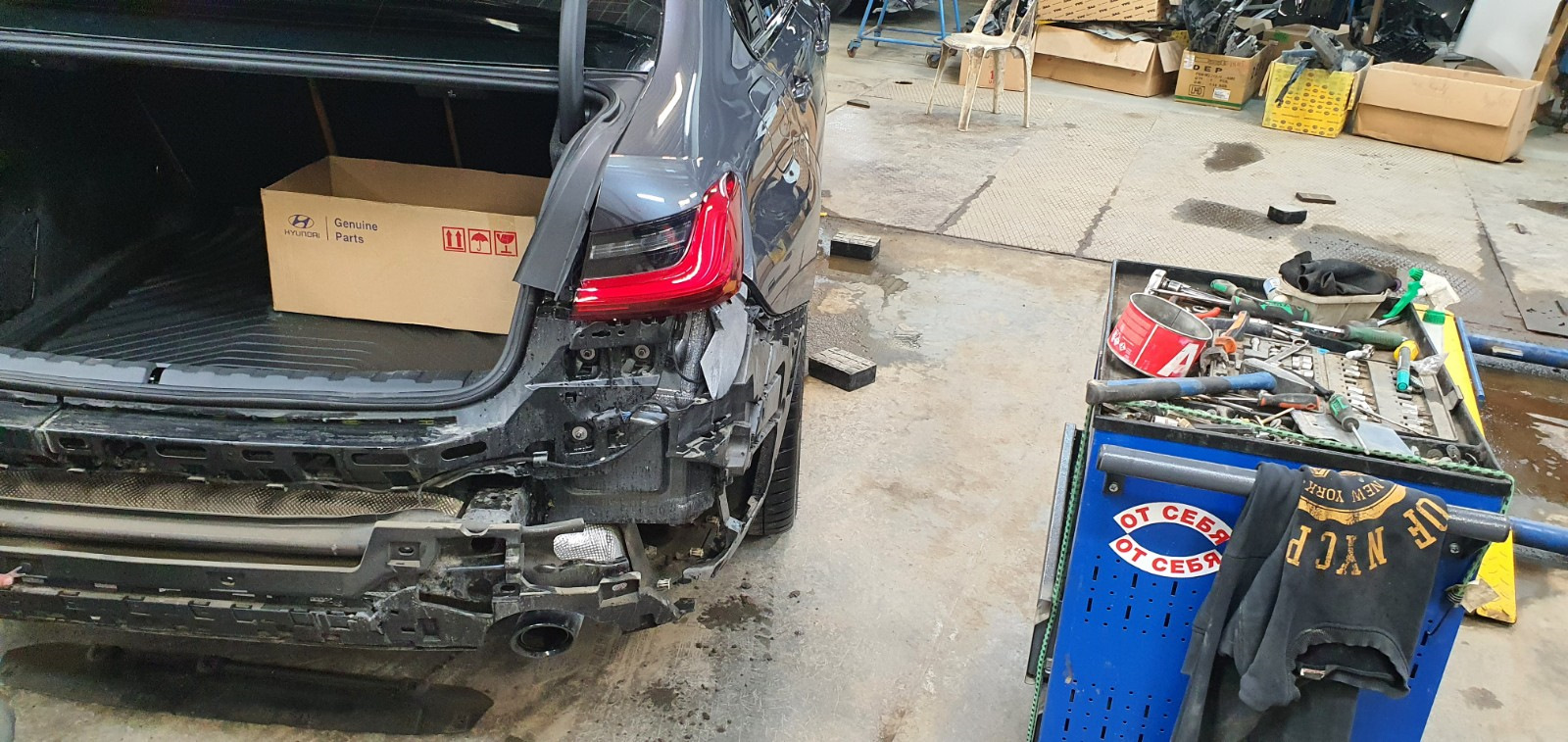 диффузор в стиле М340, не выдержал))) — BMW 3 series (G20), 2 л, 2020 ...