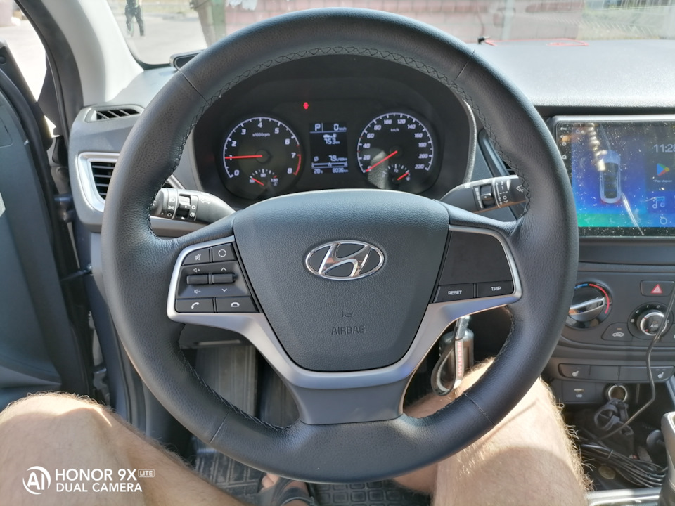 🖐️ ️4️⃣ Перетянул руль — Hyundai Solaris (2G), 1,6 л, 2021 года ...