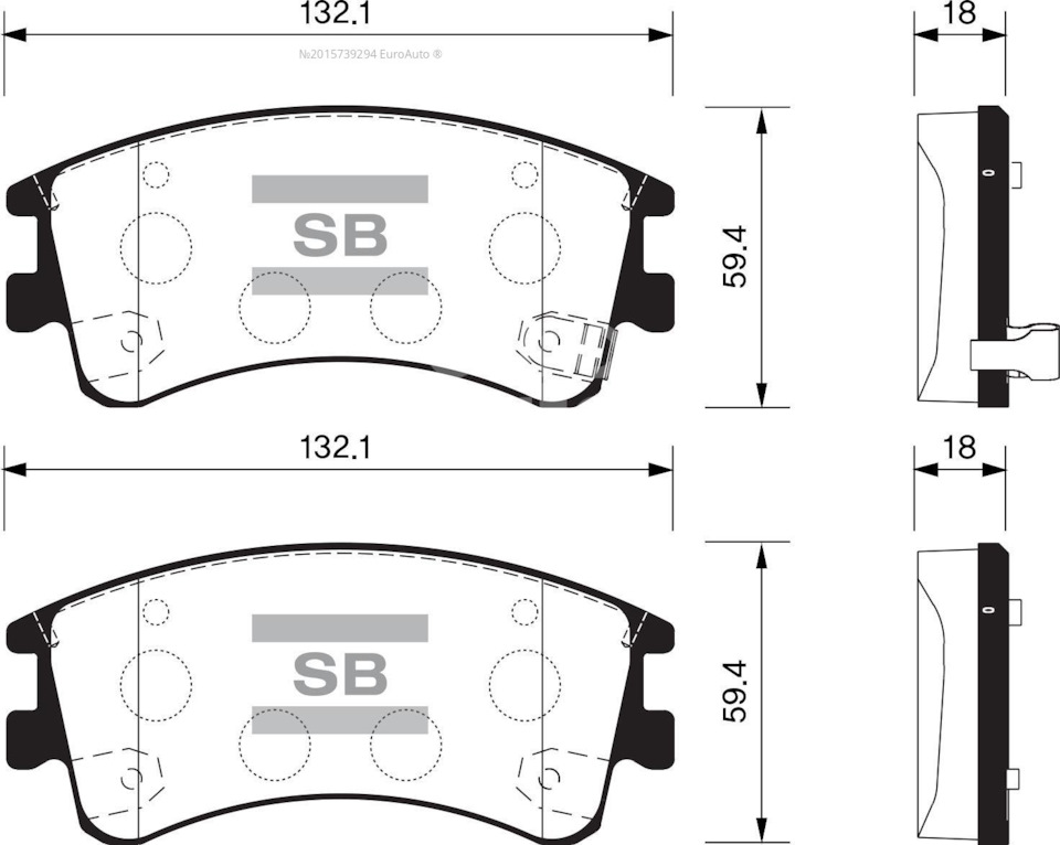SP1518 Колодки тормозные передние Brake SANGSIN | Запчасти на DRIVE2