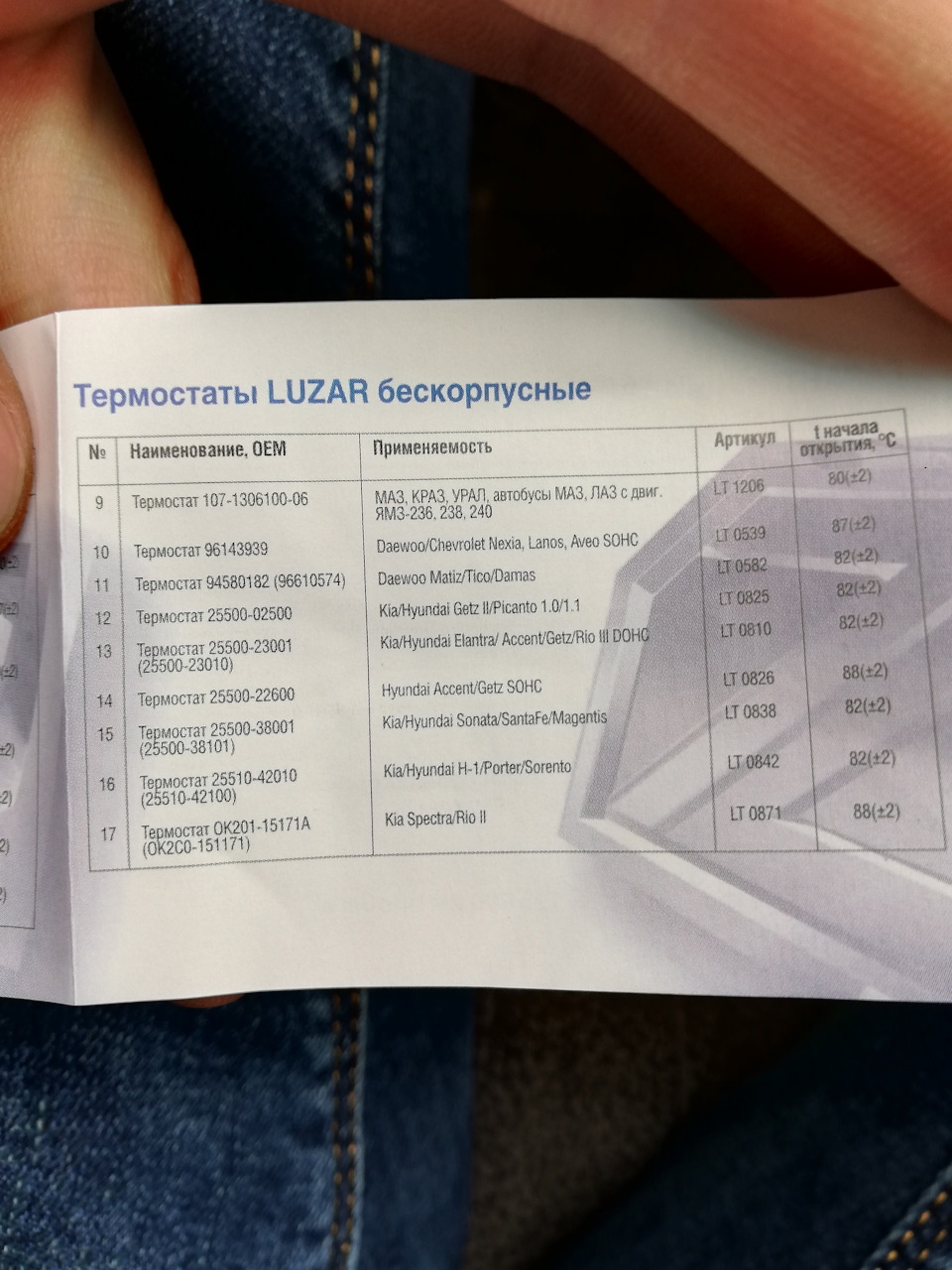 2551042010 Термостатический регулируемый клапан системы охлаждения KIA ...