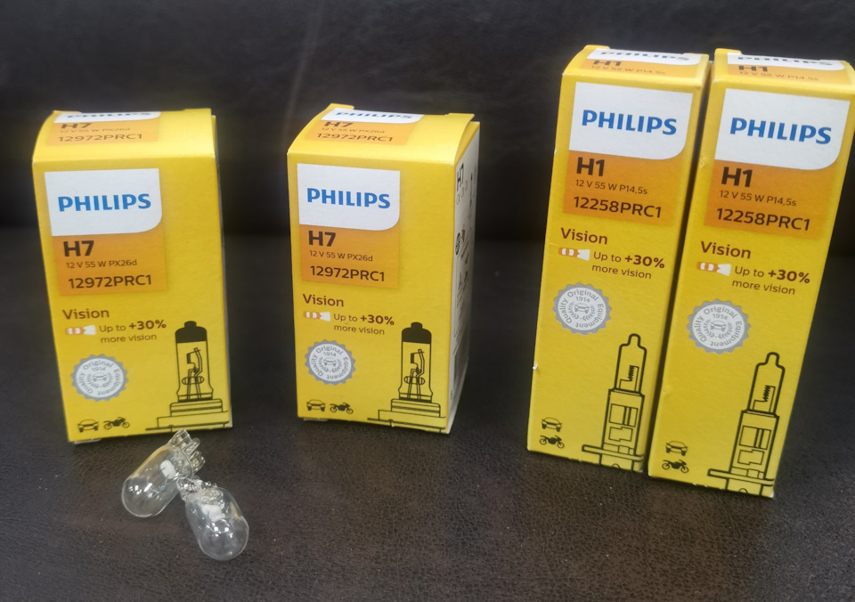 12972PRC1 Лампа 12V H7 55W PX26d +30% Vision PHILIPS | Запчасти на DRIVE2