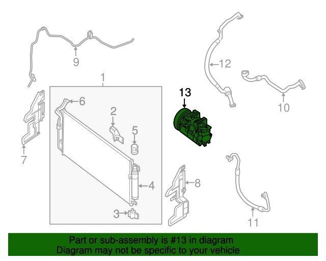 926003TA5E Компрессор кондиционера Altima/Teana 2013+ NISSAN INFINITI ...