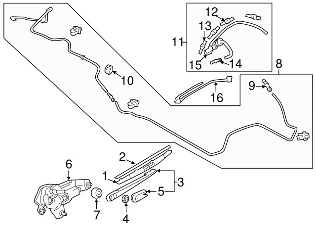 8253A029 ПОВОДОК СТЕКЛООЧИСТИТЕЛЯ ЗАДНЕГО OUTLANDER (06-12), PAJERO ...