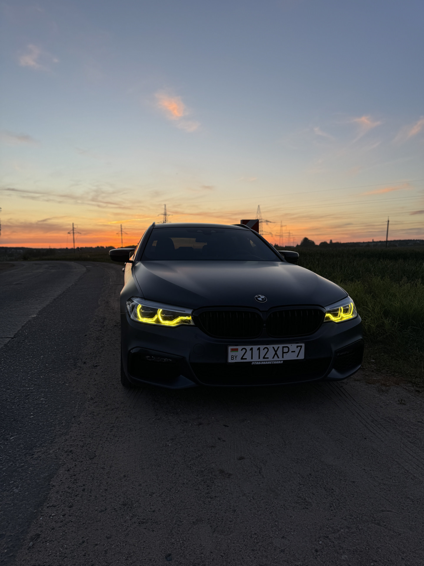 Красивый закат — BMW 5 series Touring (G31), 2 л, 2018 года ...