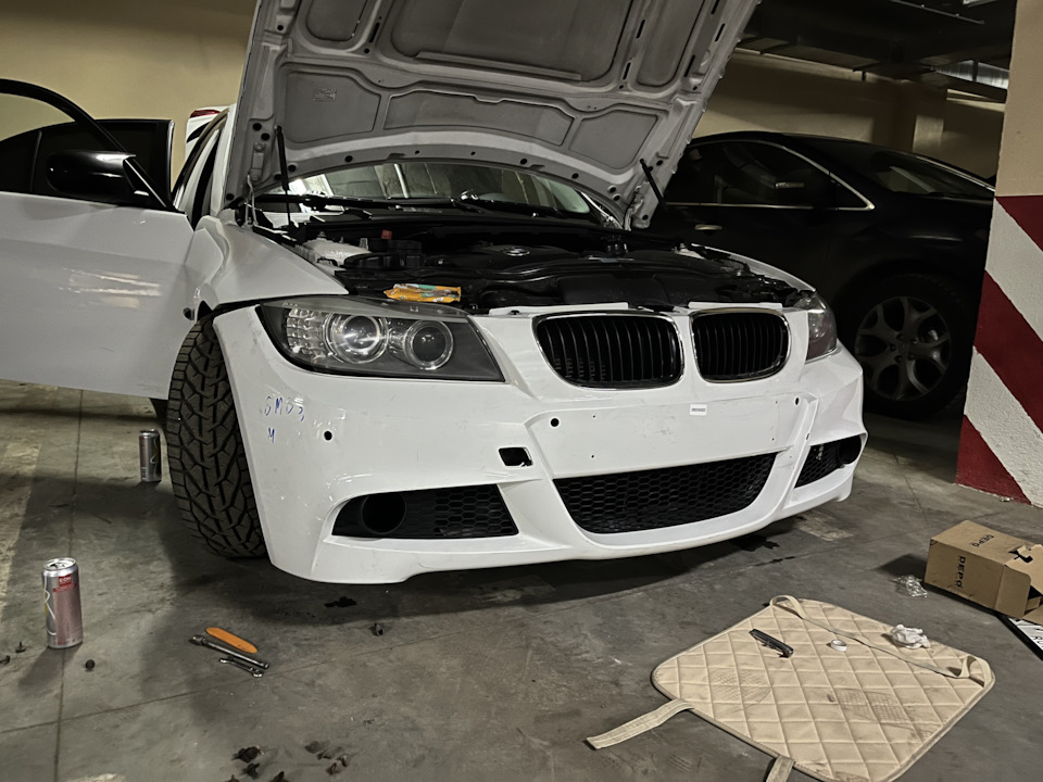 Установка переднего мтех бампера. Часть 1 — BMW 3 series (E90), 2,5 л ...