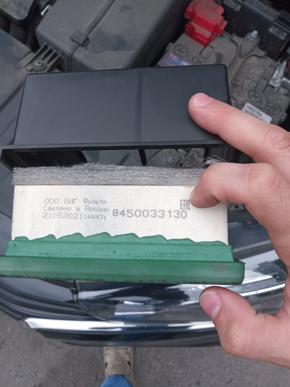 Замена воздушного фильтра — Lada Vesta SW Cross (1G), 1,6 л, 2021 года ...