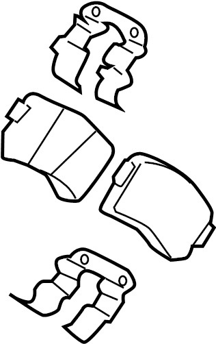 58302G8A50 Комплект тормозных колодок. Задняя ось KIA HYUNDAI ...