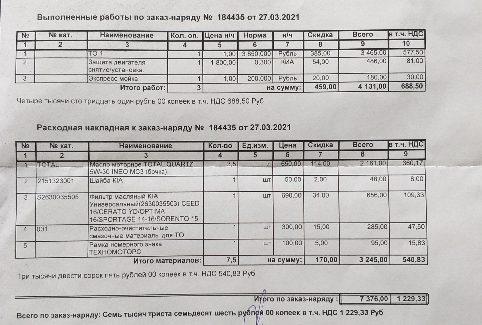 #22 Докатился до ТО-1 🙂 — KIA Ceed (3G), 1,6 л, 2020 года | техосмотр ...