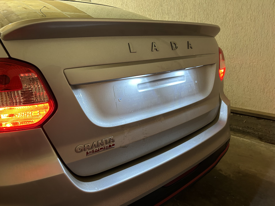 02. Подсветка номера+видеорегистратор — Lada Granta Sport Лифтбек, 1,6 ...