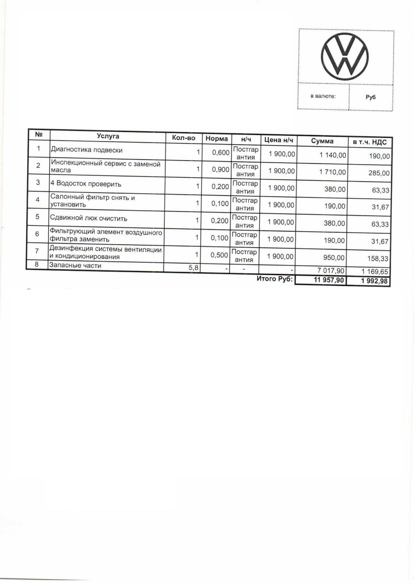 ТО — 75 000 — Volkswagen Passat Alltrack (B8), 2 л, 2017 года | визит ...