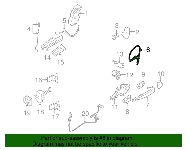 51217317561 Трос наружной ручки двери Пд BMW | Запчасти на DRIVE2