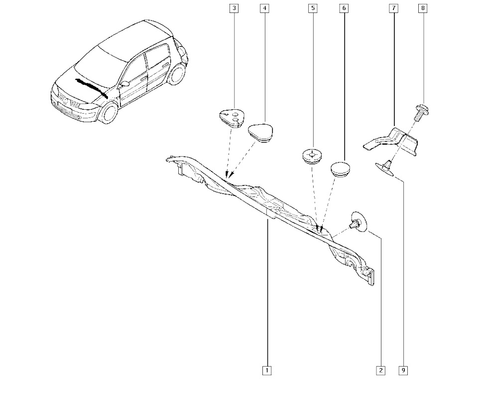 Полезные артикулы з/ч — Renault Megane II, 1,6 л, 2005 года | запчасти ...