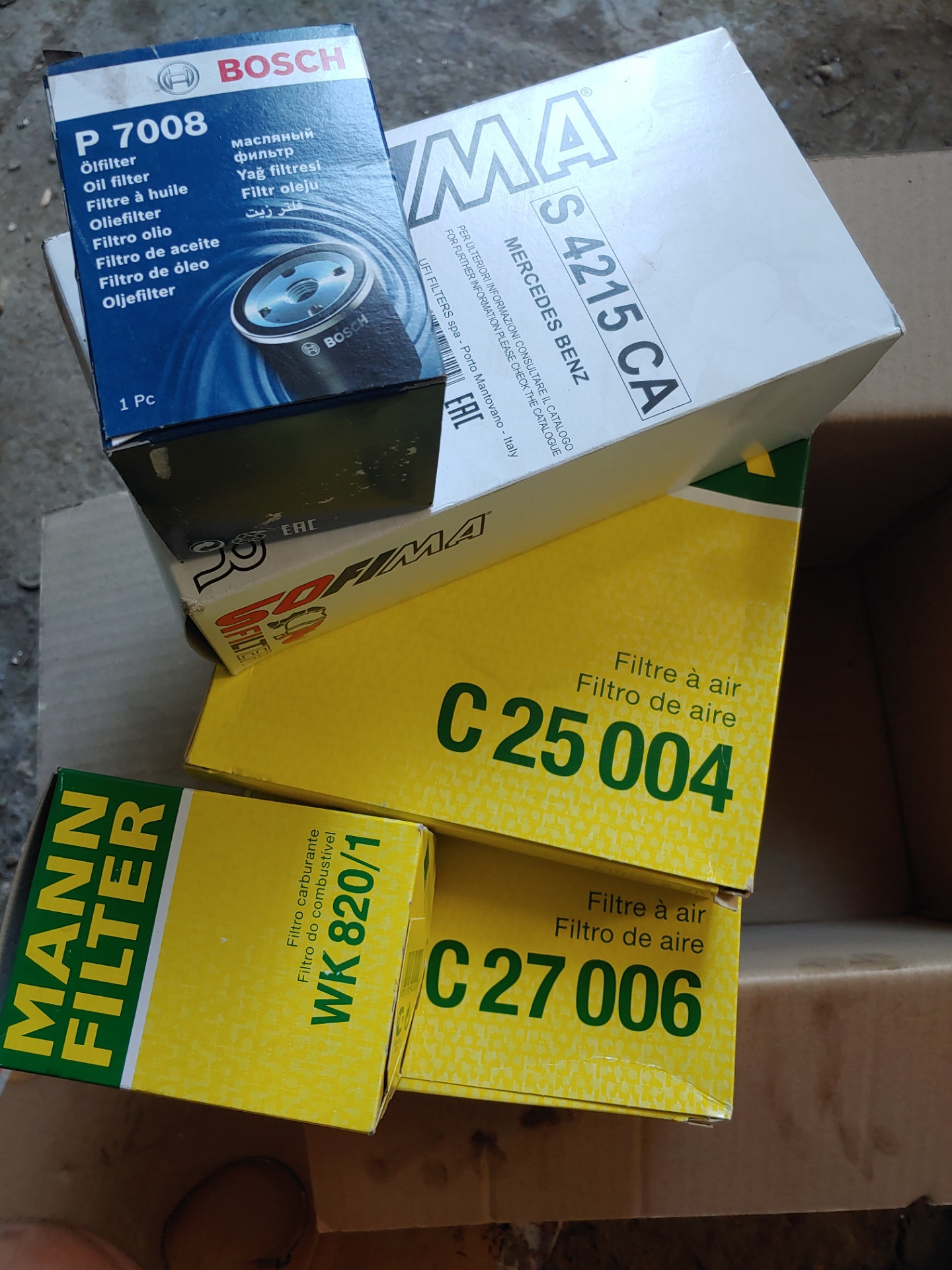 Замена масла и фильтров, отзыв о воздушных фильтрах Mann C25004 C27006 ...