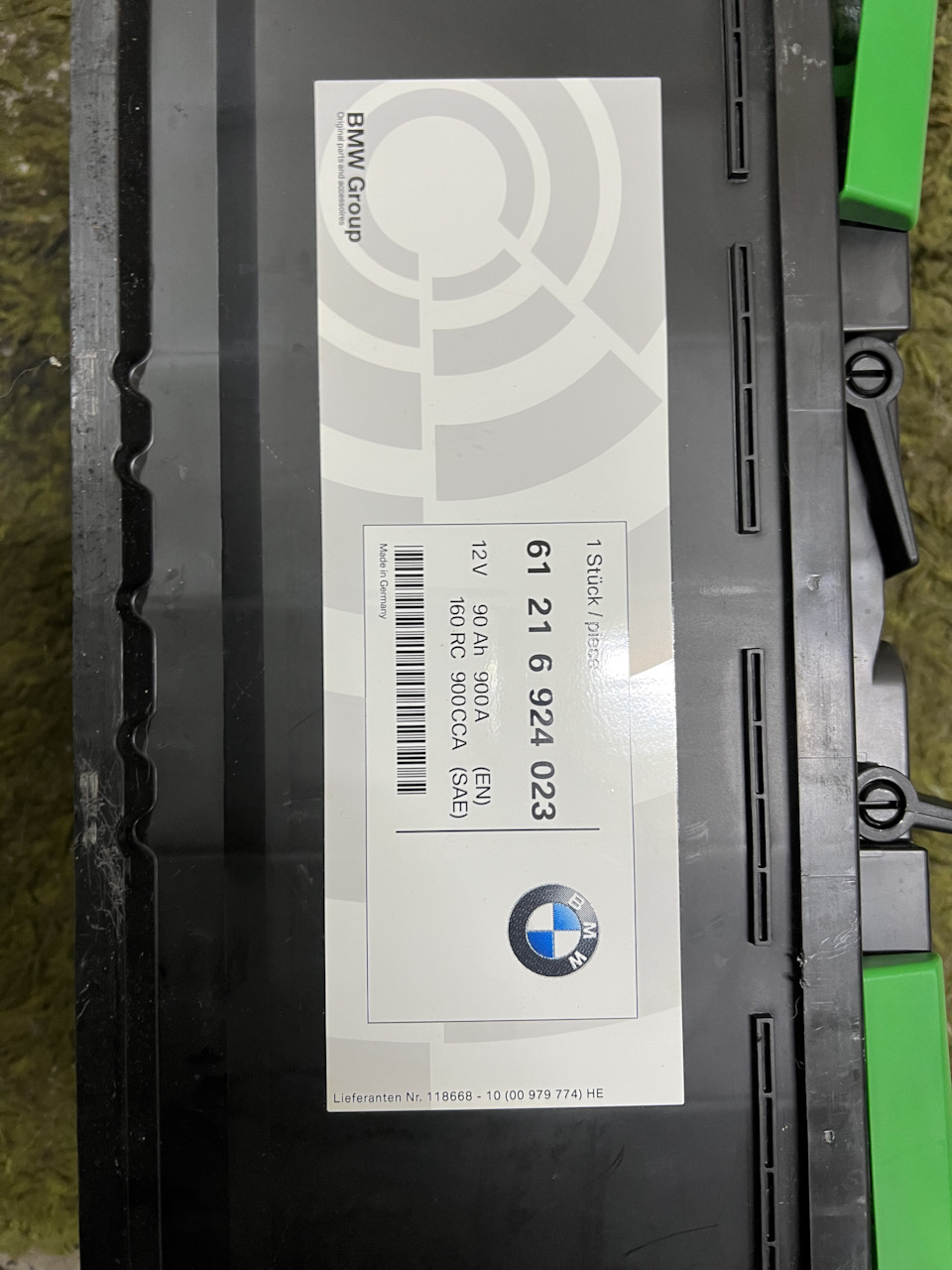 61216924023 Оригинальная акк.батарея BMW AGM BMW | Запчасти на DRIVE2