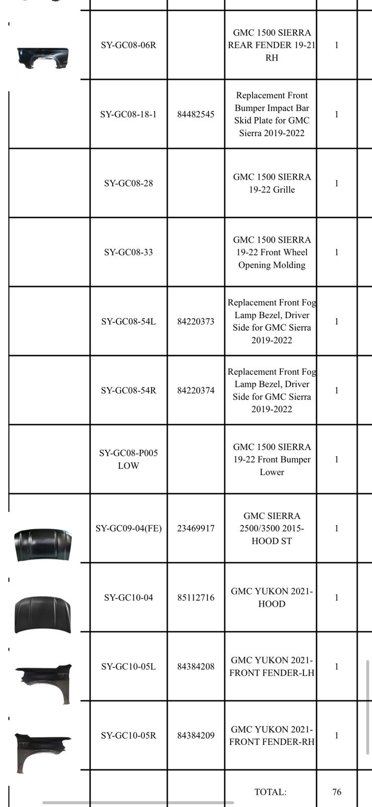 84220374 Gm Genuine Parts Front Driver Side Fog Lamp Bezel GM ...