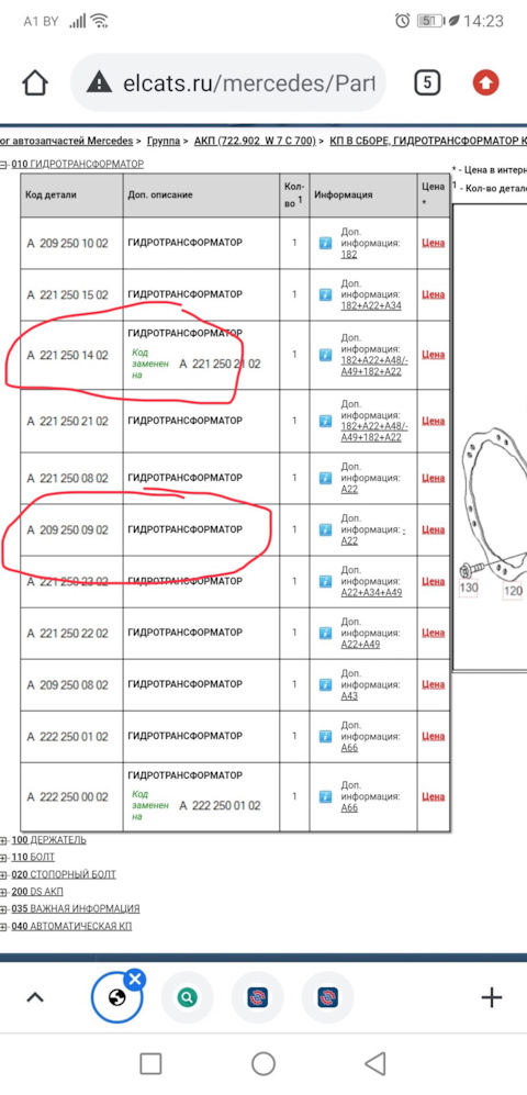 A2212502202 Гидротрансформатор акпп Mercedes | Запчасти на DRIVE2