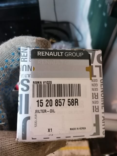 152085758R Фильтр масляный RENAULT | Запчасти на DRIVE2