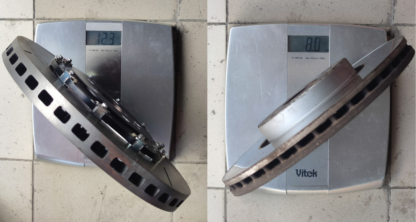 Установка 8-ми поршневых суппортов Brembo и 365 мм тормозных дисков на ...