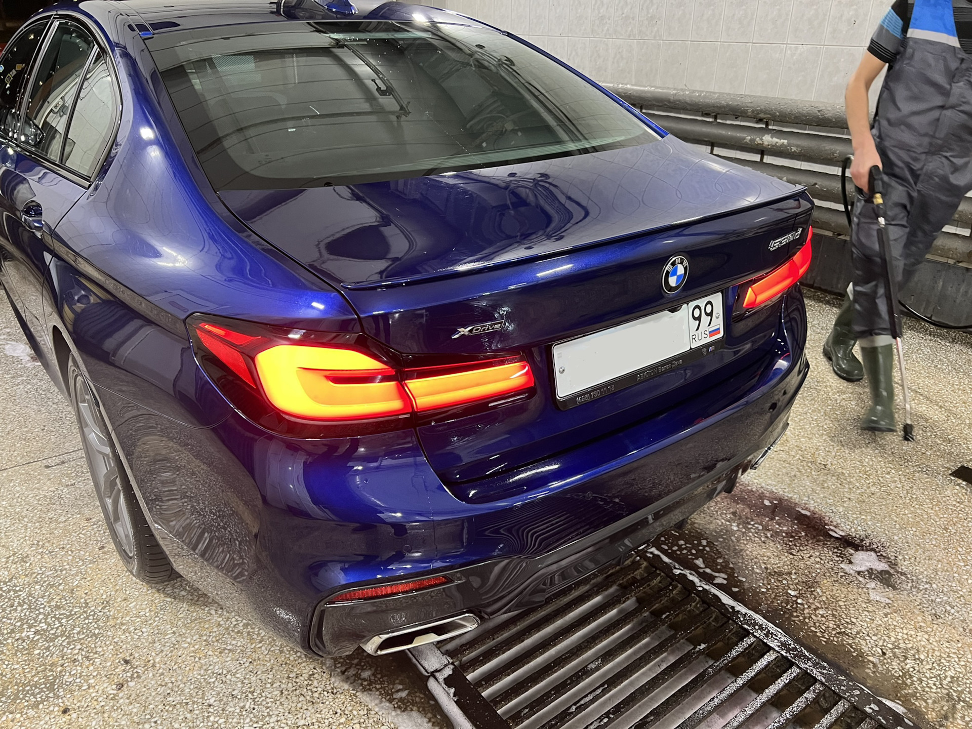 Спойлер на багажник и под передний бампер — BMW 5 series (G30), 3 л ...