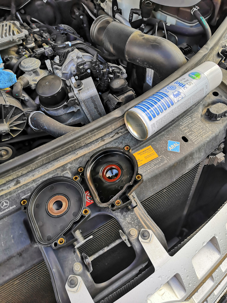 Замена крышки масляного сепаратора — Mercedes-Benz M-Class (W164), 3,5 ...