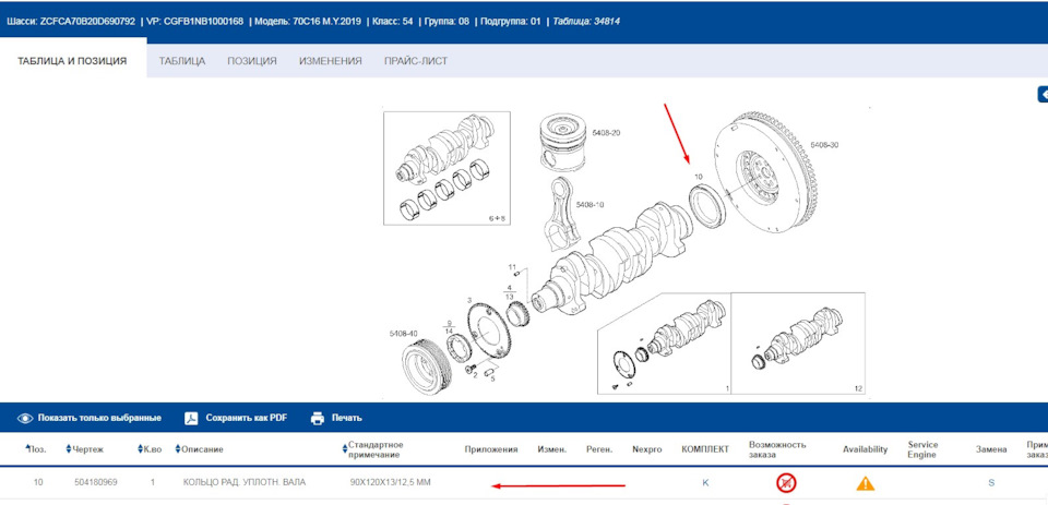 Сальник коленвала задний IVECO 504014232 — Iveco Daily (6G), 3 л, 2021 ...
