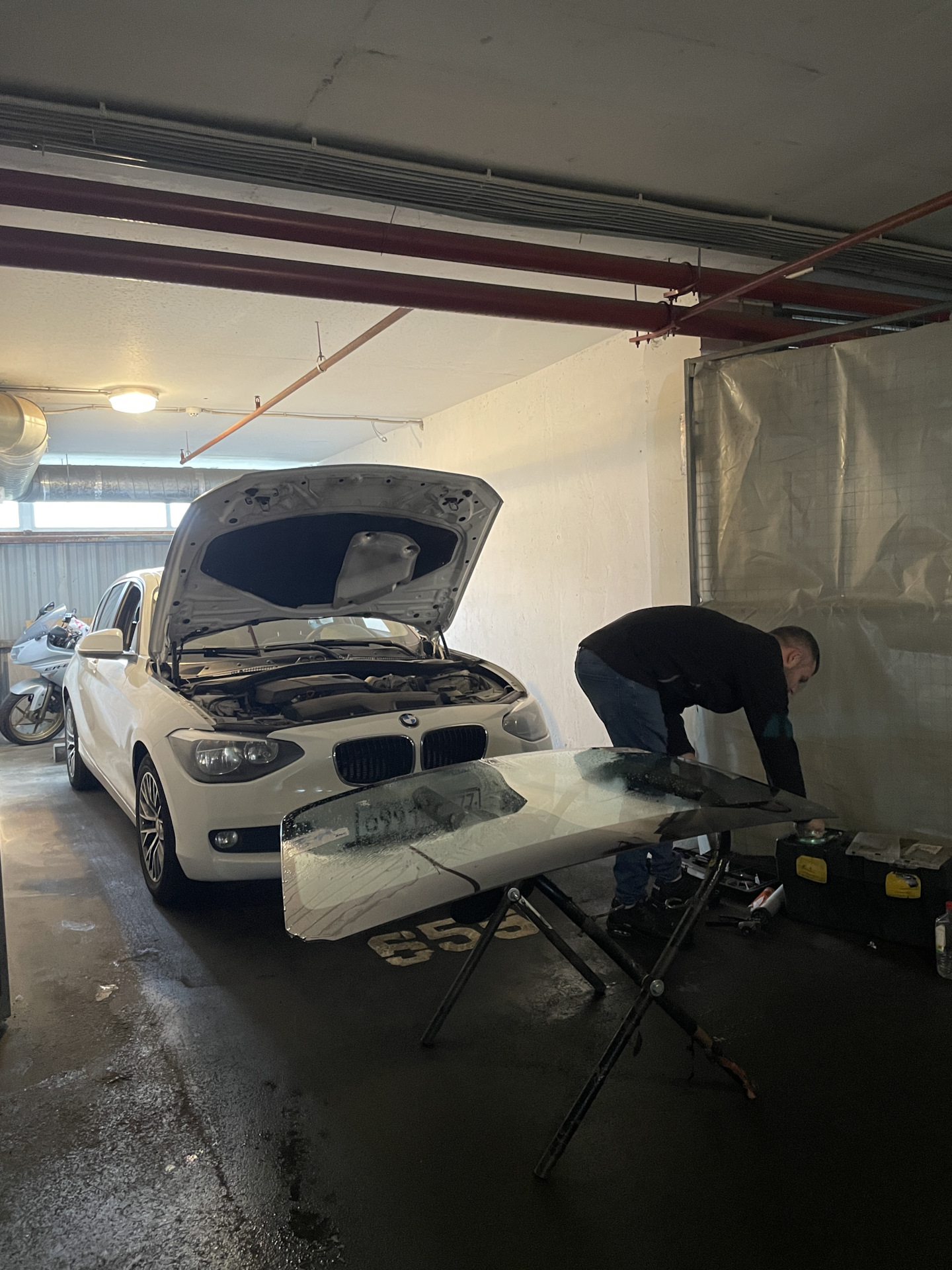 #2. Замена лобового. — BMW 1 series (F20), 1,6 л, 2012 года ...