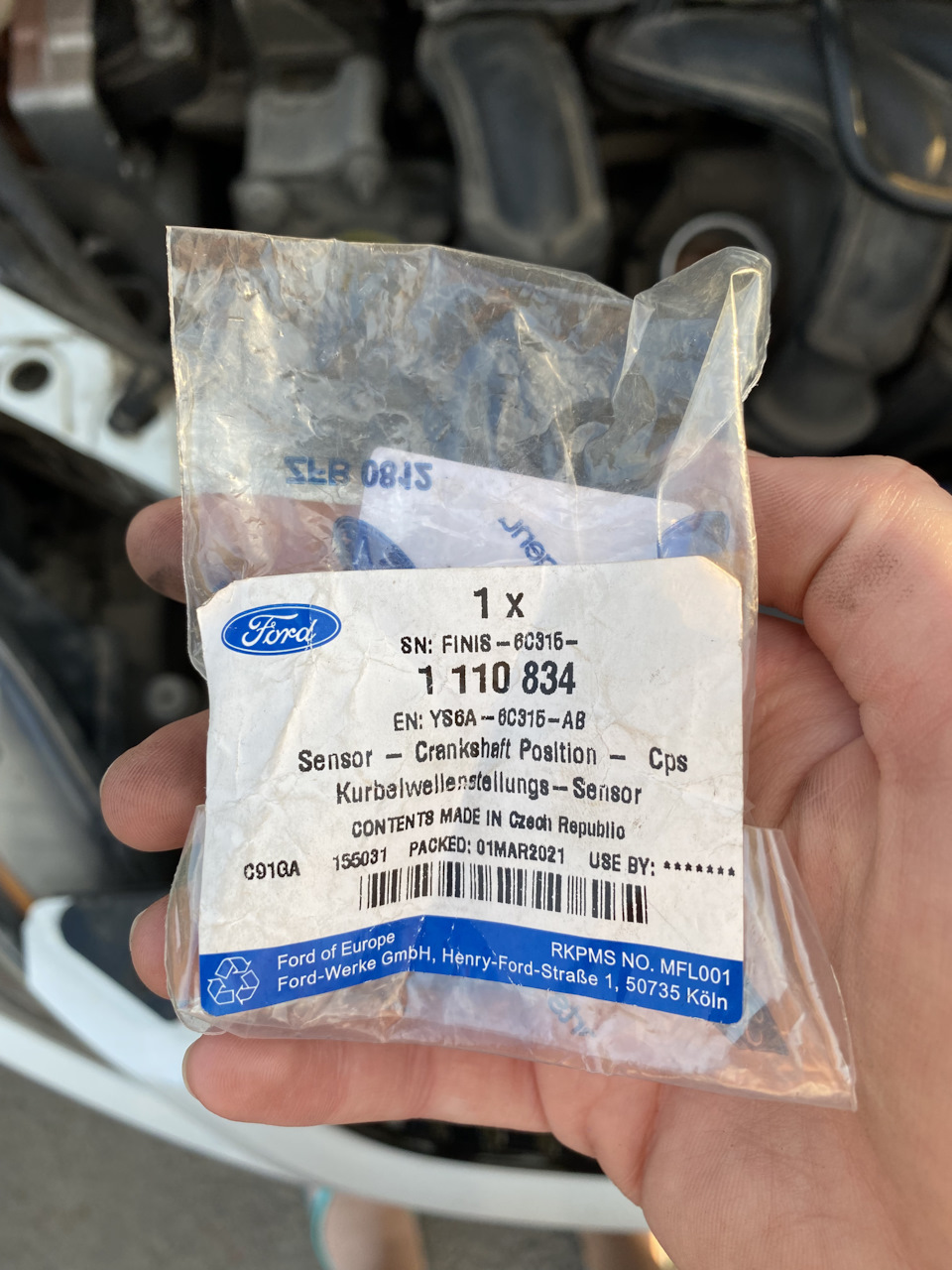 1110834 Датчик оборотов коленвала / 1.25-1.6 Zetec-S/Duratec 00~ Ford ...