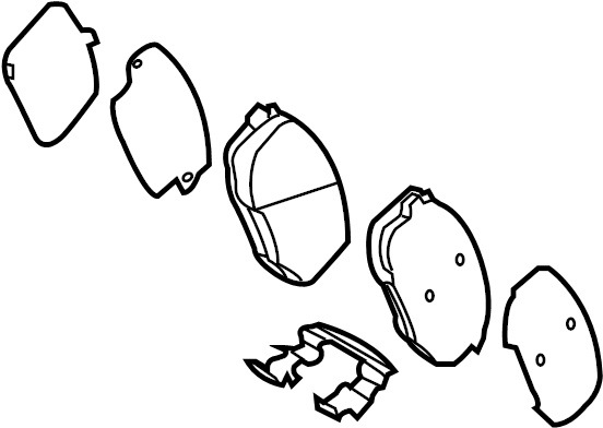 581011MA01 КОМПЛЕКТ ТОРМОЗНЫХ КОЛОДОК С НАКЛАДКАМИ (4ШТ) KIA HYUNDAI ...